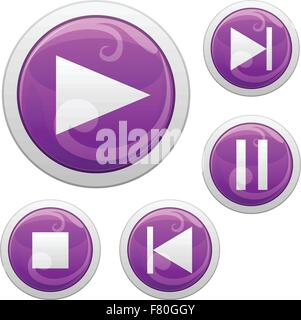 lilac play button Stock Vector Image & Art - Alamy