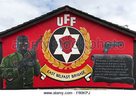 UDA UVF Mural Newtownards Road East Belfast Northern Ireland harland ...
