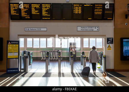 East Midlands Trains departure board at St. Pancras International Stock ...