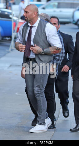 Spectre star Dave Bautista at the Jimmy Kimmel Live! studios Featuring ...