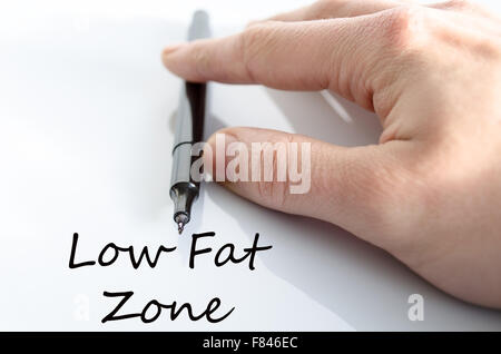 Low fat zone text concept isolated over white background Stock Photo ...