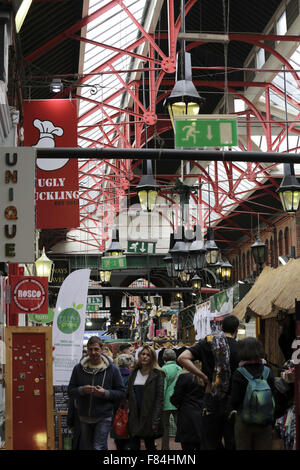 Interior view of George's Street Arcade, Dublin, Ireland Stock Photo ...