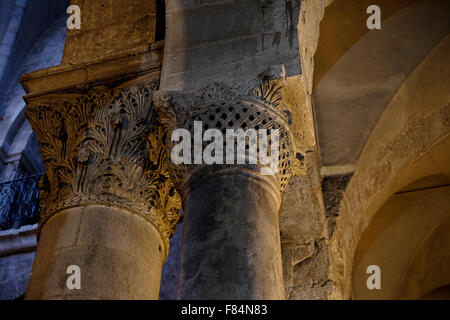 Byzantine columns with elaborately carved capitals in Arches of the ...