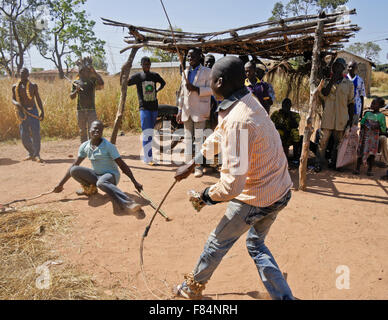 Fulani initiation by whipping (rite of passage to manhood), Copargo ...