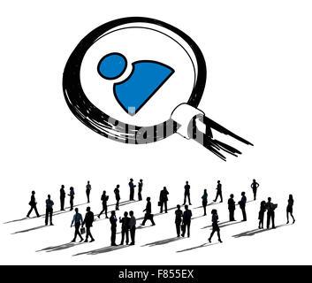 Searching Human Resources Recruitment Teamwork Corporate Concept Stock ...