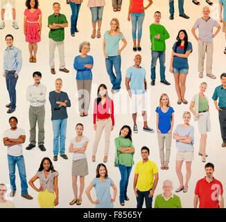 Group of Diverse Colorful Cheerful People Concept Stock Photo - Alamy