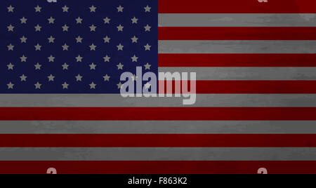 Vintage old flag of America. Art texture painted Usa national flag ...