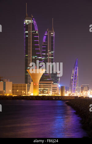 Cityscape with Modern Skyscrapers in Manama, Bahrain Stock Photo - Alamy