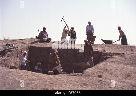 Nimrud, Iraq, 1989 - Archaelogical excavations being conducted by the ...