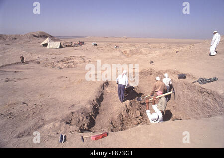 Nimrud, Iraq - Excavations near the Nineveh plains as seen from the ...