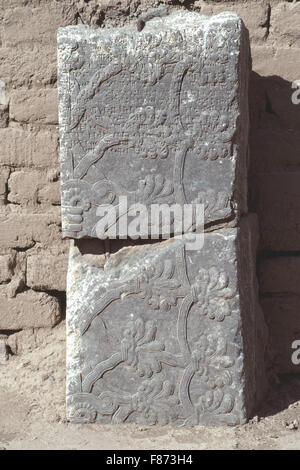 Carved stone reliefs, stele and cuneiform inscriptions at the Royal ...