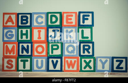 Alphabet Blocks A-Z Stock Photo: 6500085 - Alamy