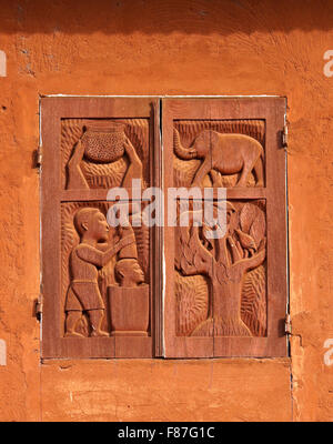 West Africa, Palace of Glele, King of Dahomey, 19th Century Stock Photo ...