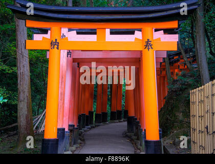 Iconic Senbon torii at Fushimi Inari Taisha, Kyoto ,Japan Stock Photo ...