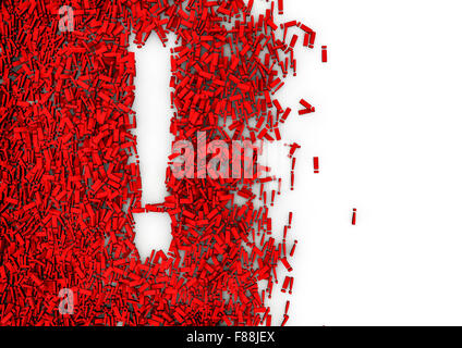 Void alphabet 3D / Symbol shaped hole formed by thousands of smaller ...