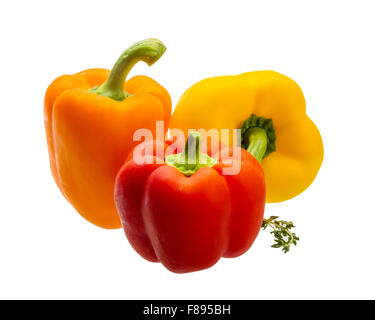Bulgarian Pepper assortie isolated on white background Stock Photo - Alamy