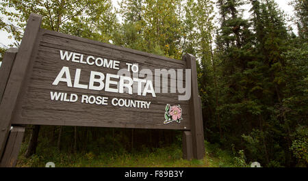 Welcome to Alberta Canada sign Stock Photo - Alamy