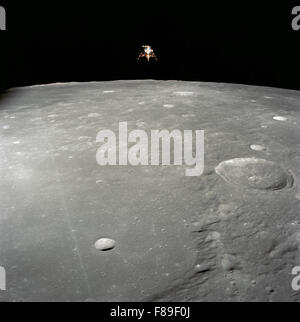 NASA Apollo 12 lunar landing mission astronaut Pete Conrad unfurls the ...
