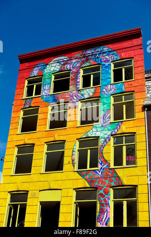 Spuistraat 199 squatters house with graffiti Amsterdam the Netherlands ...