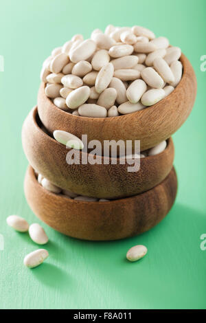 Cannellini beans or Haricot in a bowl isolated on a white background ...