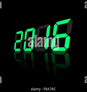 Green digital numbers 2016 vector Stock Vector Image & Art - Alamy