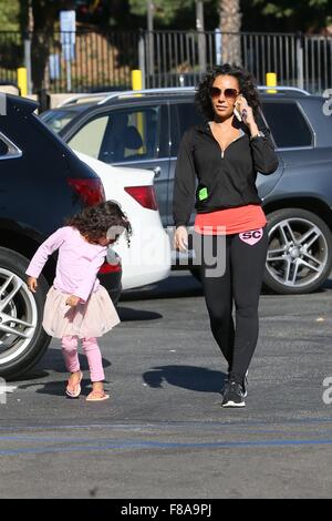 Mel B stops for coffee with her daughter Madison Brown Belafonte at The ...