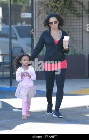 Mel B stops for coffee with her daughter Madison Brown Belafonte at The ...