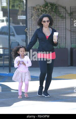 Mel B stops for coffee with her daughter Madison Brown Belafonte at The ...