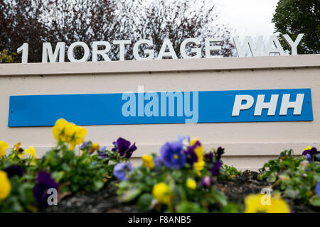 A logo sign outside of the headquarters of PHH Corporation in Mount ...