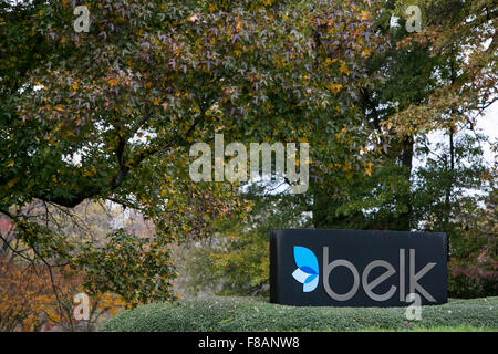 A logo sign outside the headquarters of Belk, Inc., in Charlotte, North ...
