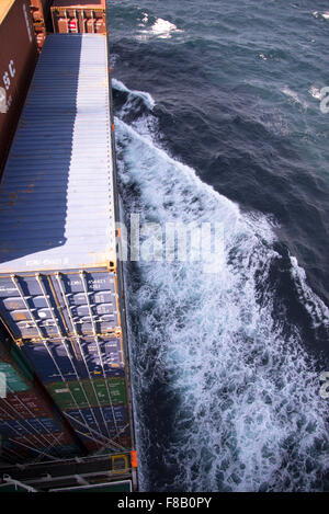 Container ship bridge wing Stock Photo - Alamy