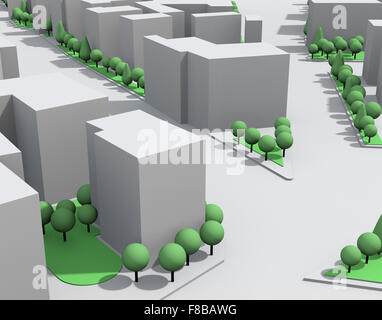 3d drawing city Top view Line art Blueprint Sketch town 3d rendering ...