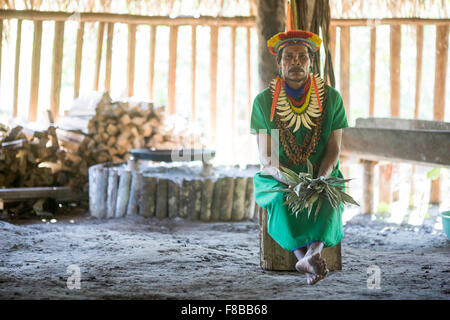 Cuyabeno protected forest reserve , Amazonia , Ecuador. A Shaman from ...
