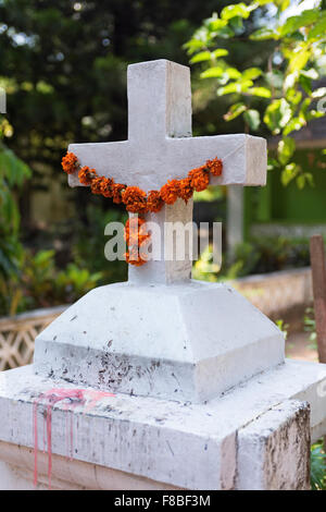 Stone cross Colva Goa India Stock Photo - Alamy