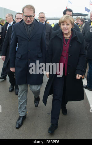Rambin, Germany. 8th Dec, 2015. German Chancellor Angela Merkel (CDU ...