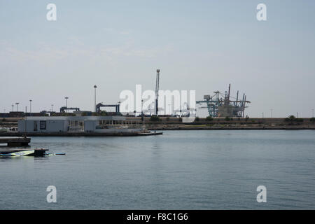 View of Noatum Container Terminal, Valencia, Spain Stock Photo - Alamy