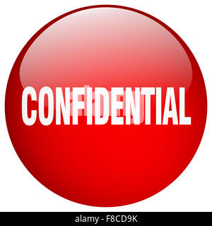 top secret red round gel isolated push button Stock Photo - Alamy