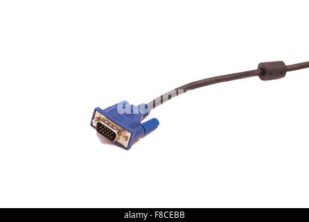 VGA tech pc input cable connector isolated on white background Stock ...