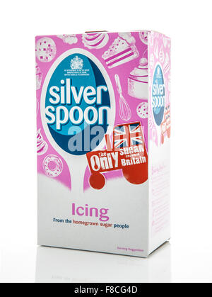 Silver Spoon white granulated sugar packets in a supermarket, UK Stock ...