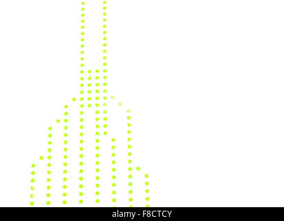 Green Dot Matrix Border Background Stock Photo - Alamy