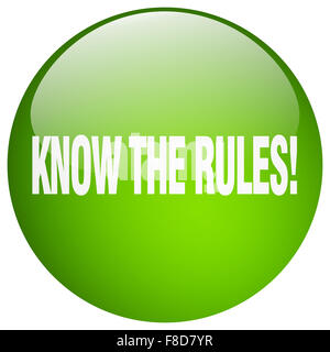 rules green round gel isolated push button Stock Photo - Alamy