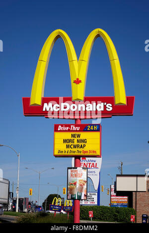 The golden arches of the fast food chain McDonald's set against an ...