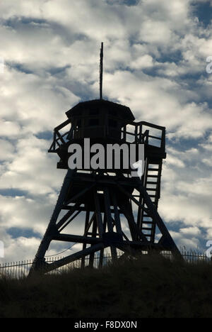 Old Fire Tower (Guardian of the Gulch) silhouette, Helena, Montana ...