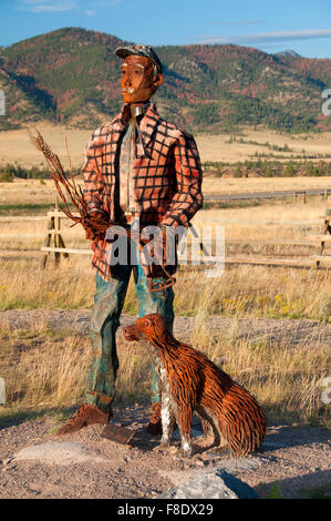 Sieben Ranch Jim Dolan sculpture near Gates of the Mountains, Lewis and ...