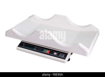 electronic baby scale. Isolated over white background Stock Photo - Alamy
