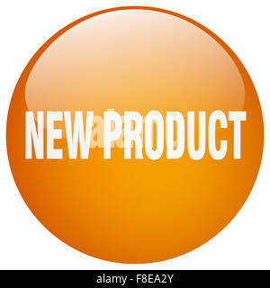 new orange round gel isolated push button Stock Photo - Alamy