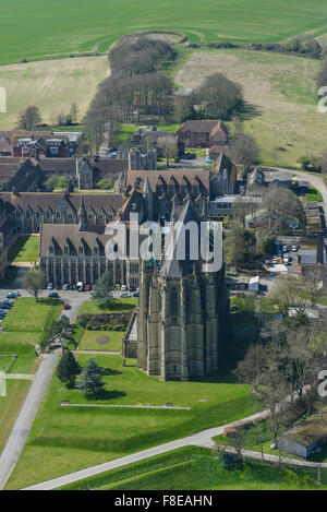 An aerial view of Lancing College, an Independent School in West Sussex ...