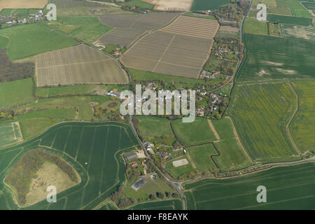 An aerial view of the Kent hamlet of Marshside and surrounding ...