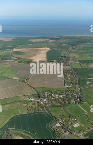 An aerial view of the Kent hamlet of Marshside and surrounding ...