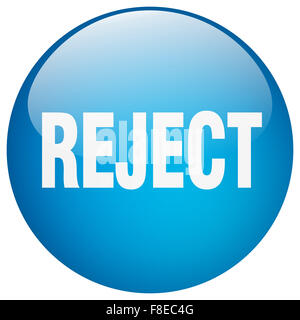 rejected blue round gel isolated push button Stock Photo - Alamy